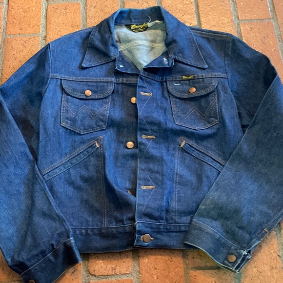 Wrangler | Jackets & Coats | Vintage Wrangler Usa Denim Trucker 7s ...
